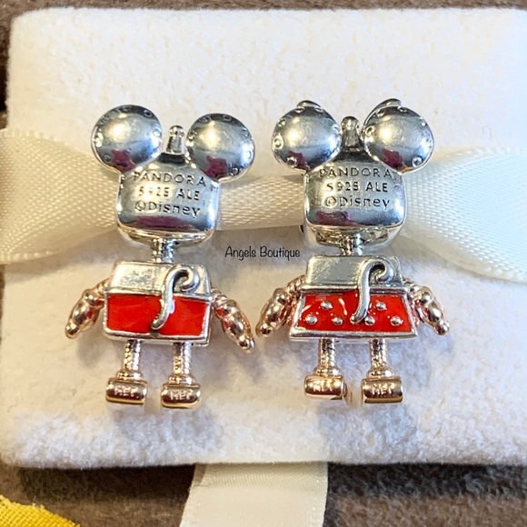 Pandora | Jewelry | Pandora Disney Mickey Minnie Robot Charm Bundle ...